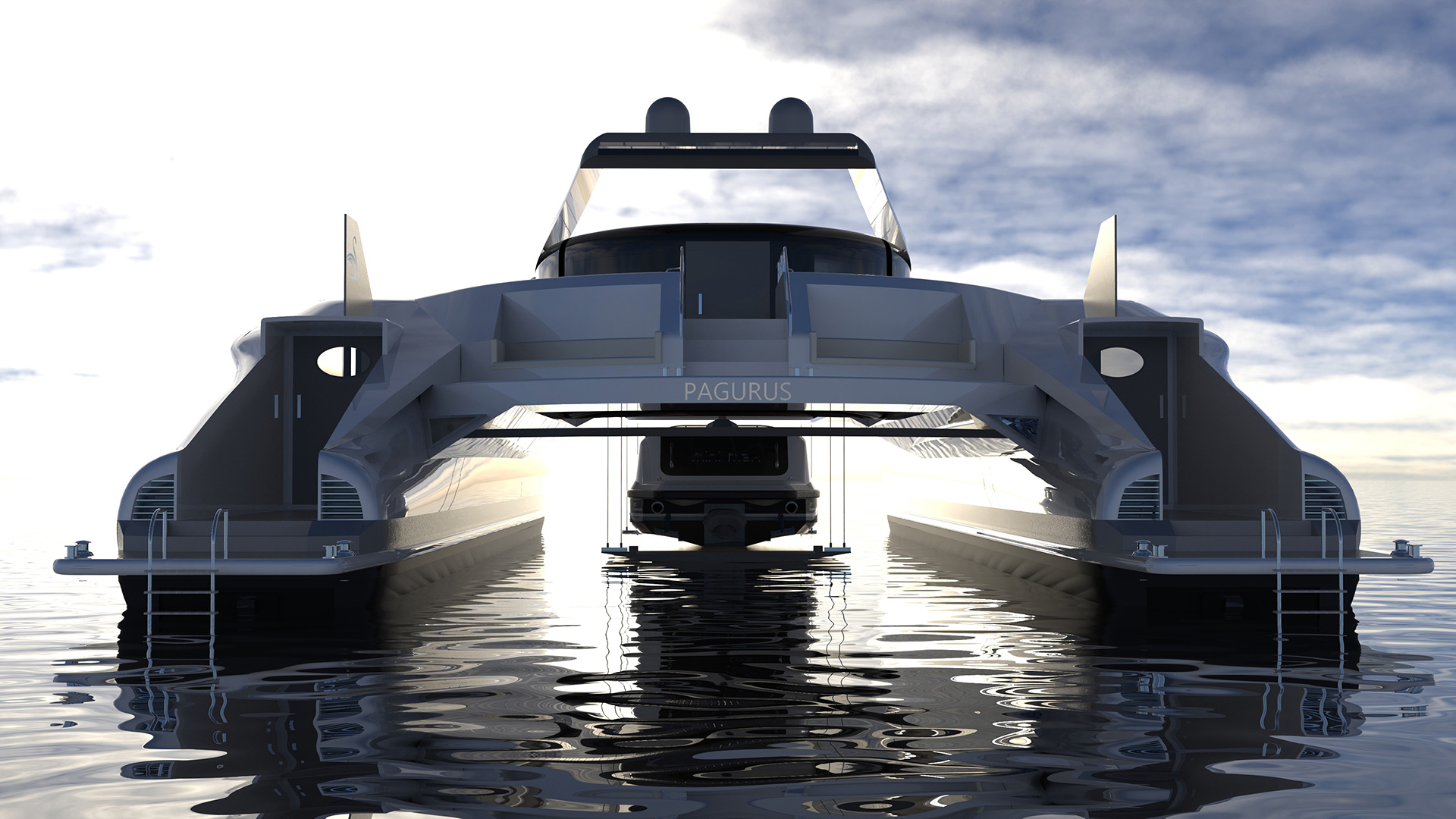 Lazzarini Design Studio’s ‘Pagurus’ is a ‘crab-shaped’ amphibious catamaran
